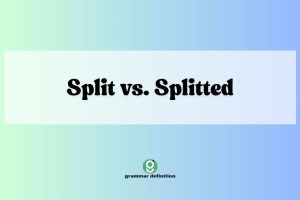 Split vs. Splitted: Mastering the Past Tense of 'Split' - Grammar ...